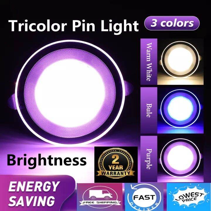 Three color light LED Panel Light Downlight Ceiling Light Dimmable ...