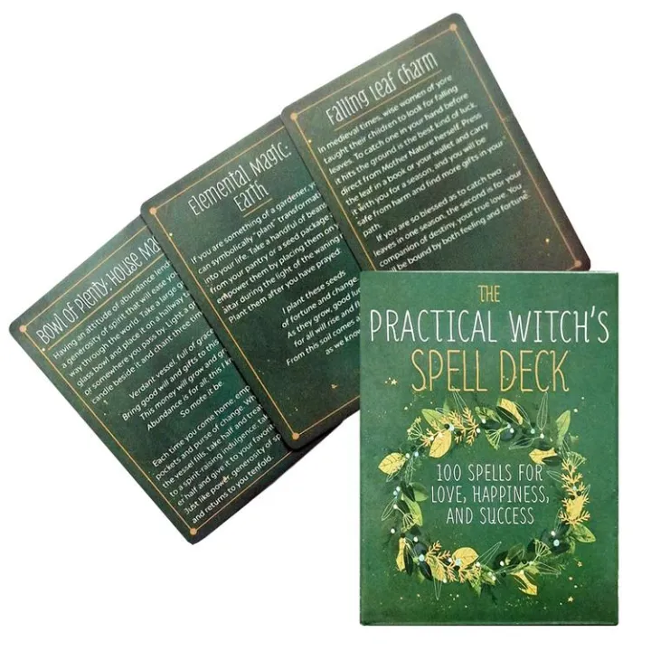 100pcs Practical Witch's Spell Deck Tarot Divination Oracles Guidance ...
