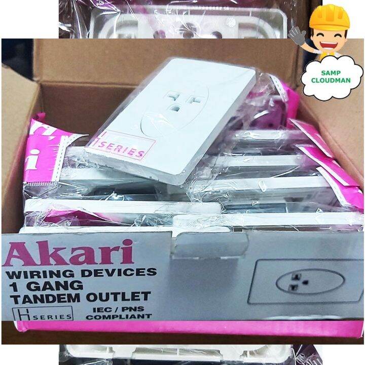 Clearance: Akari 1 Gang Outlet Aircon Outlet Tandem 20A 250V H-Series Socket Outlet with Ground ...
