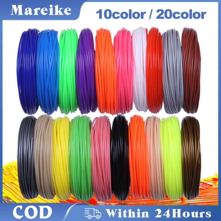 10/20 Color PLA Filament 3D Printer Filament 1.75mm 10 Meter | Lazada PH