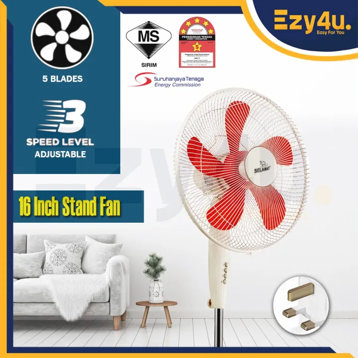 SELAMAT MQ-P216ST 16 inch Tornado Stand Fan 16" Kipas Berdiri SIRIM APPROVED | Lazada