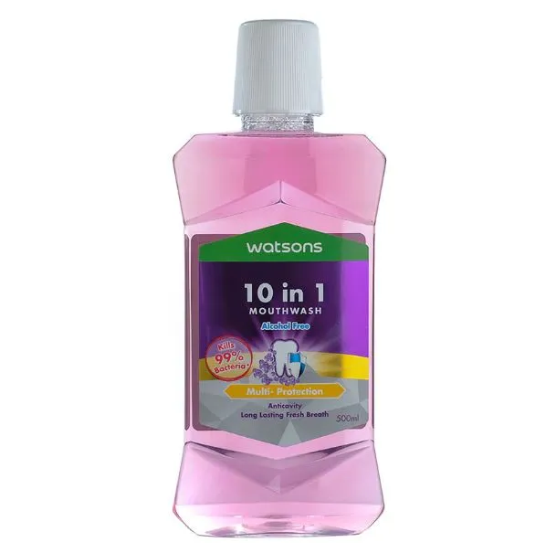 WATSONS Mint Green Tea Herbal Mouthwash Natural Tea Extract 500ml ( BUY ...