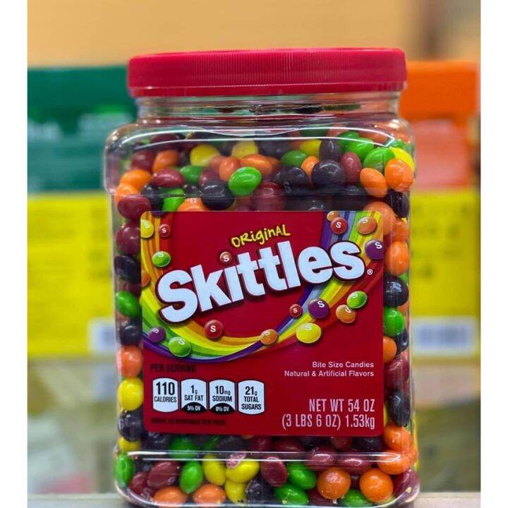 ♒Skittles Original Fruity Candy Jar Bite Size Candies 54oz ( 1.58kg ... ♒Skittles Original Fruity Candy Jar Bite Size Candies 54oz ( 1.58kg ...