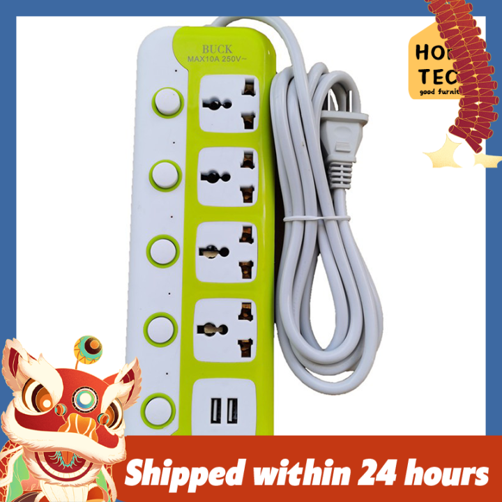 Household Plug Power Board Hub Four Independent Switch Socket Plug ...