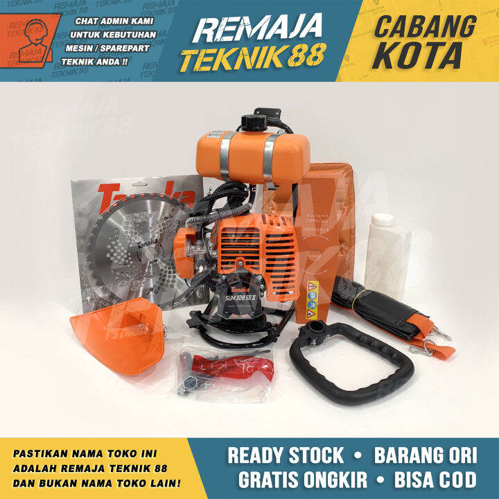 MESIN POTONG RUMPUT GENDONG / BRUSH CUTTER TANAKA SUM 328 SE / ORI ...