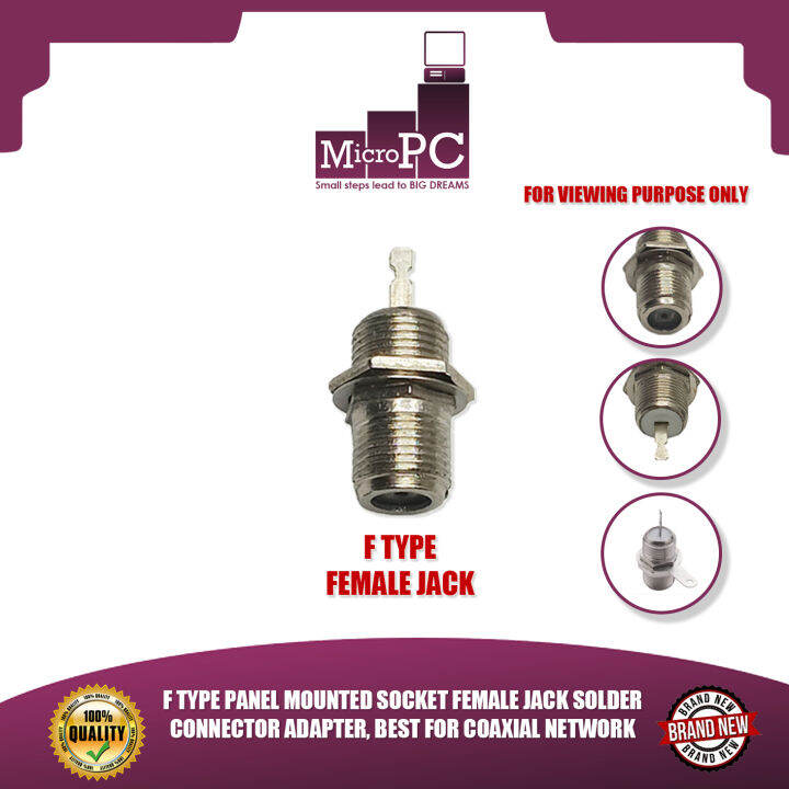 MICRO PC F TYPE PANEL MOUNTED SOCKET FEMALE JACK SOLDER CONNECTOR ...