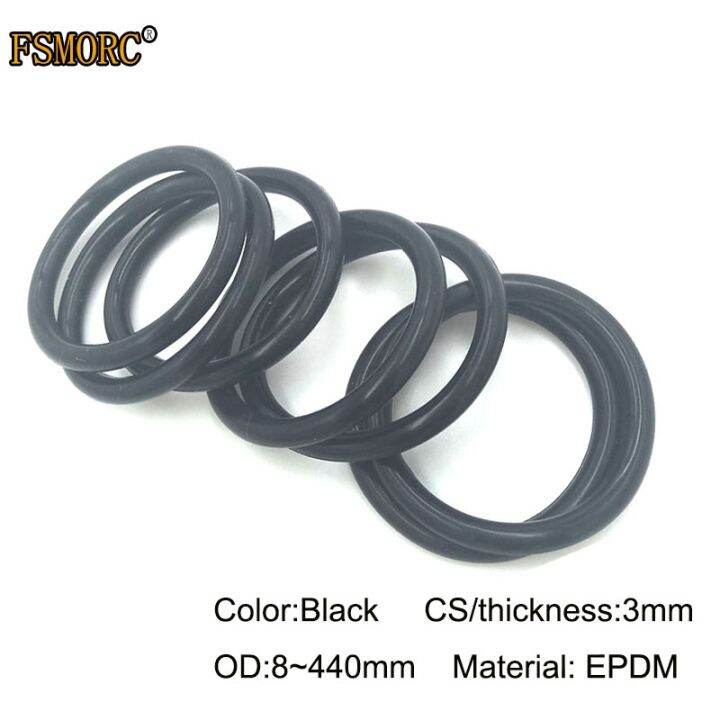OD8 440mmx3mm thickness/CS Black EPDM o rings acid and alkali ...