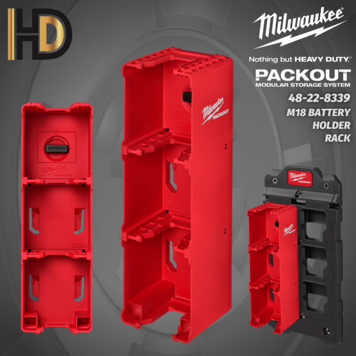 Milwaukee PACKOUT M18 Battery Rack / Milwaukee PACKOUT Compact M18 ...