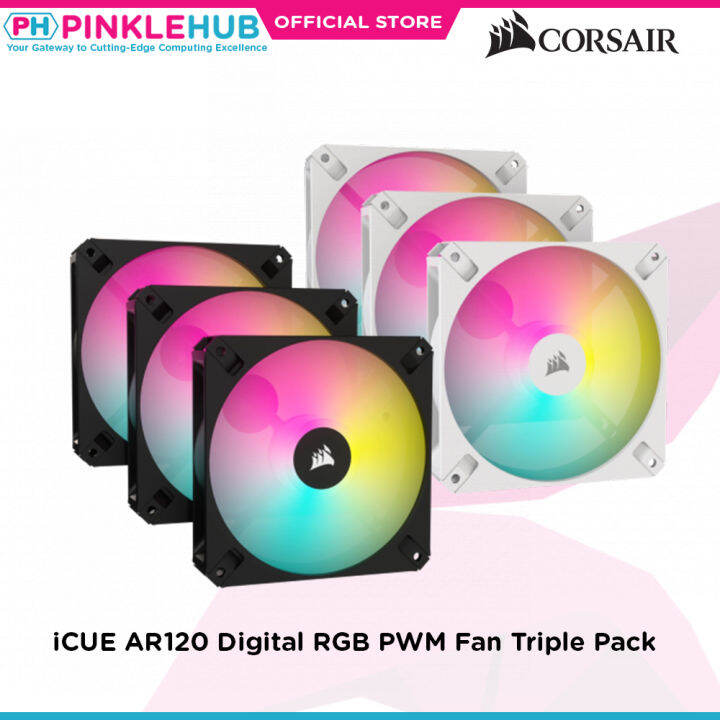 PinklleHub | Corsair iCUE AR120 Digital RGB PWM Fan Triple Pack | Lazada PH