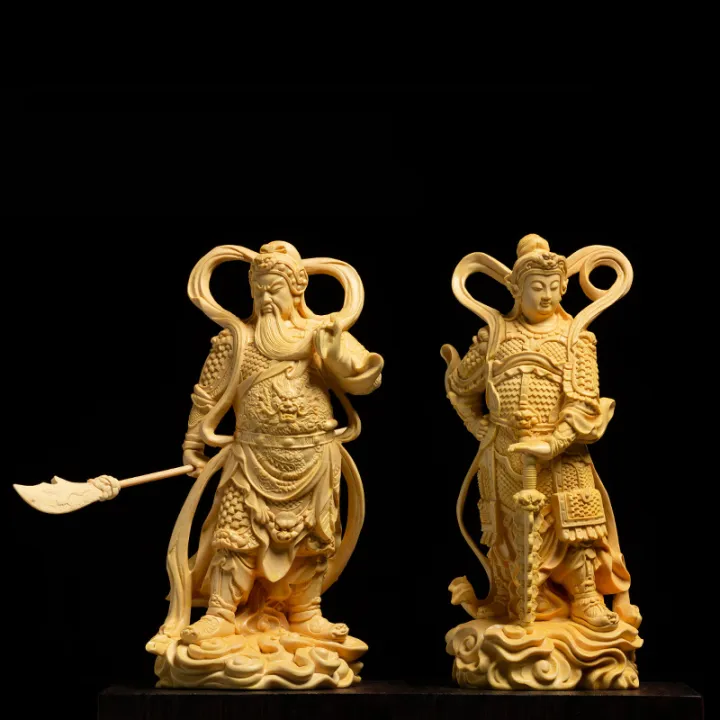 Gavin Vedas Patron Saint ไม้แกะสลักตำนานจีนพระพุทธรูปรูปปั้น ...