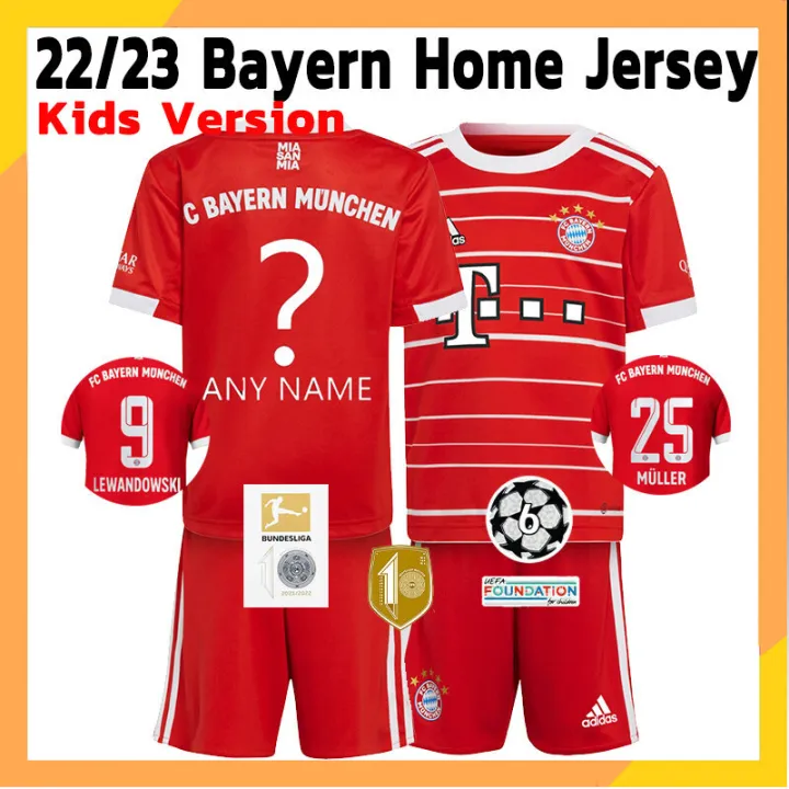 Bayern Munich Jersey 22/23 Home Jersi 2022เสื้อฟุตบอลเด็ก BM Boy ...