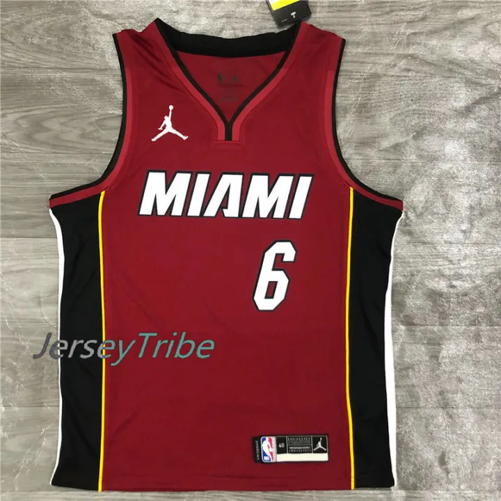 Original NBAA Basketball Men's Jersey Miami Heat #6 LeBrons Jamess Heat ...