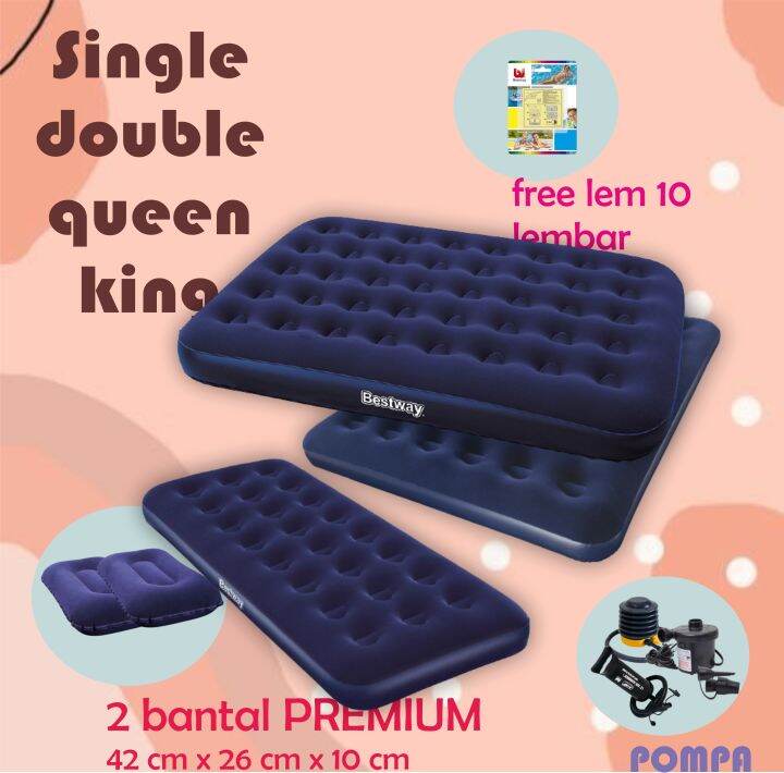 Kasur Angin Bestway Berukuran Single, Double, Queen, dan King free lem ...