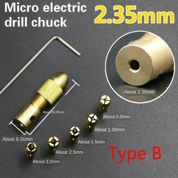 6Pcs/Set Electric Motor Shaft Mini Drill Chuck Fixture 0.5-3.2mm Small ...
