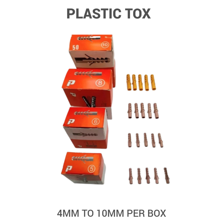 Tox Plastic per Box (4mm to 10mm) | Lazada PH