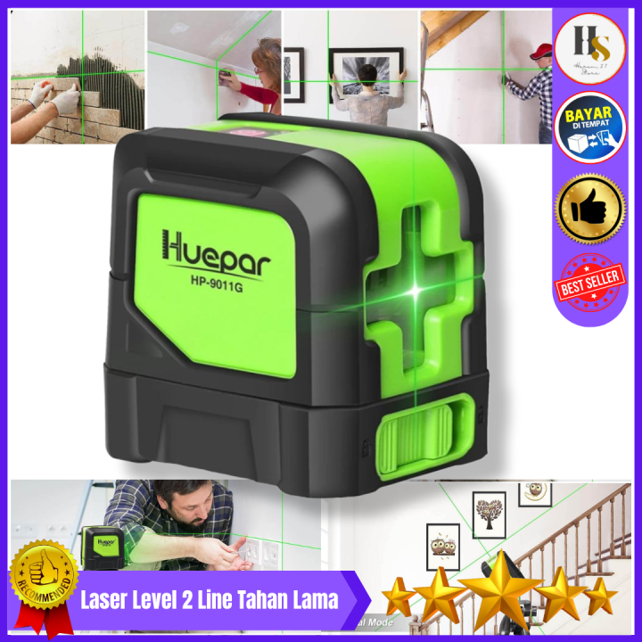 PROMO Huepar Mesin Laser Level Mini Garis Warna Hijau Self Leveling ...