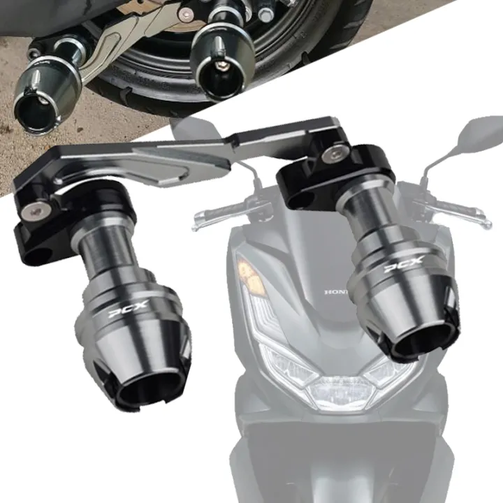Realzion Bike Fit For HONDA PCX 160 150 125 Muffler Slider CNC Heavy Duty Exhaust Protector ...
