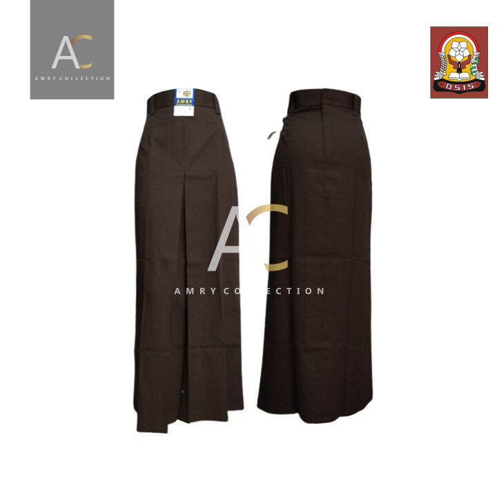 Rok panjang SMP SMA Pramuka warna Cokelat Bahan Katun Drill / Fashion wanita seragam sekolah ...
