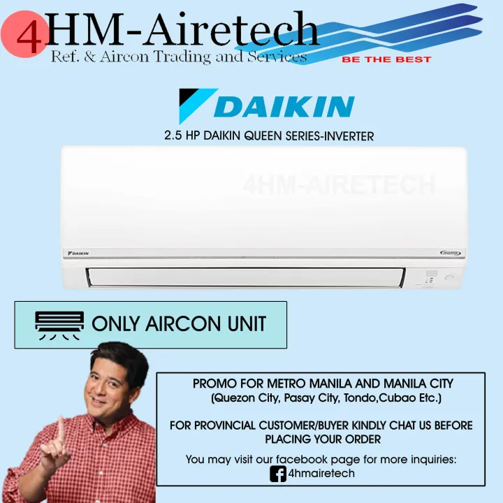 2.5HP Daikin D-Smart Queen Wall Mounted Split Type Inverter Aircon ...
