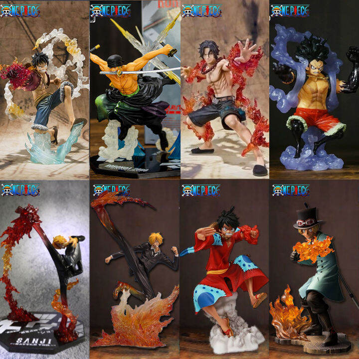 One-Piece Figure Luffy Zoro Ace Sabo Sanji PVC Figure 15-25cm with ...