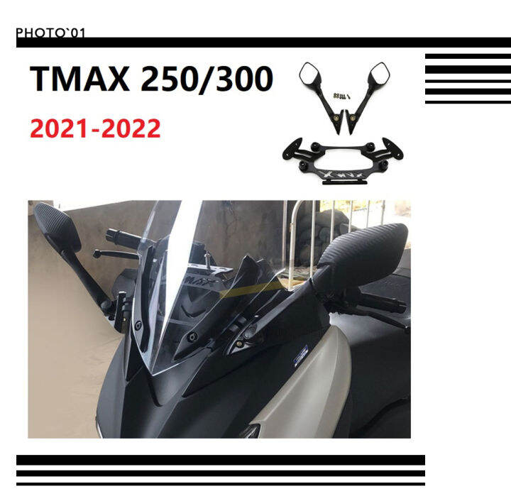 PSLER For XMAX 250 300 Side Mirror Review Mirror Windshield Visor ...
