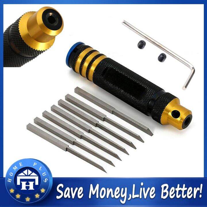 【local Delivery】 Model Scriber Carved Scribe Line Hobby Cutting Tool Chisel 7 Blade Tools For