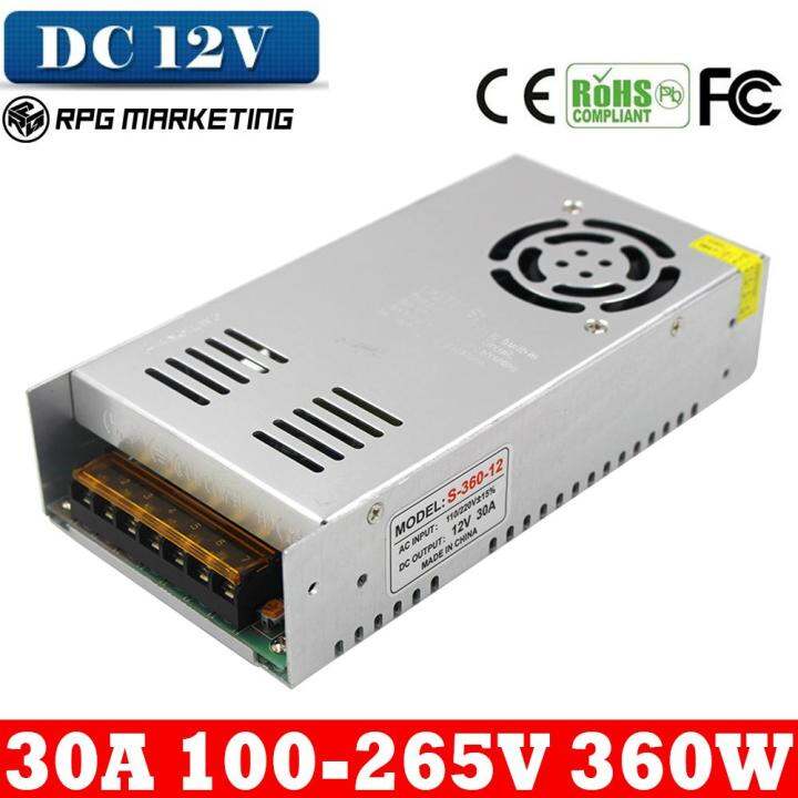 RPG DC 12v 30A/20A/15A/10A/5A switching power supply driver for cctv led light 100-265V | Lazada PH