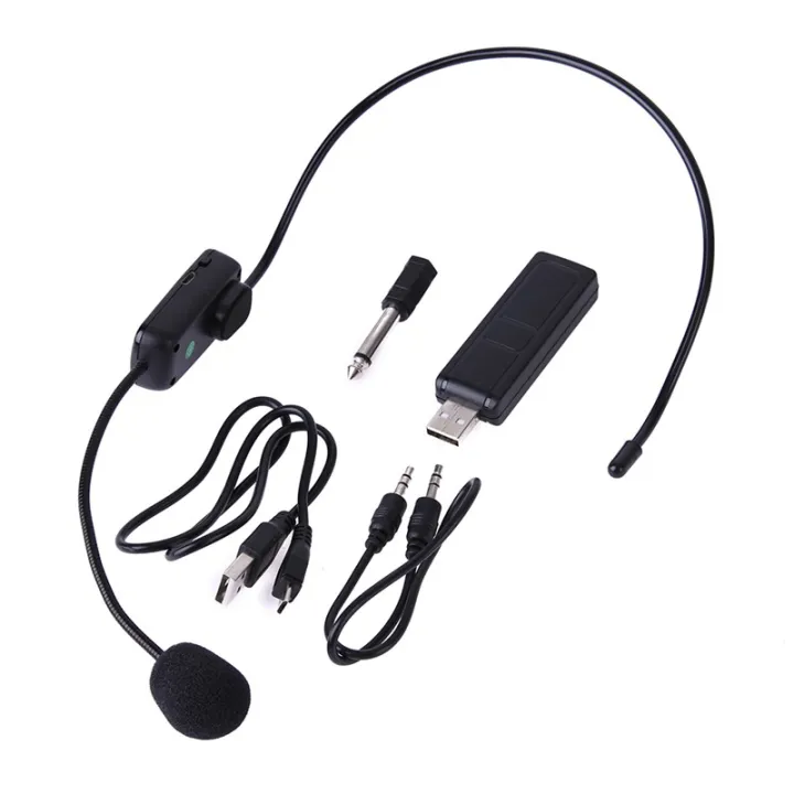 UHF Stage Wireless Headset Microphone For Loudspeaker Teaching | Lazada ...