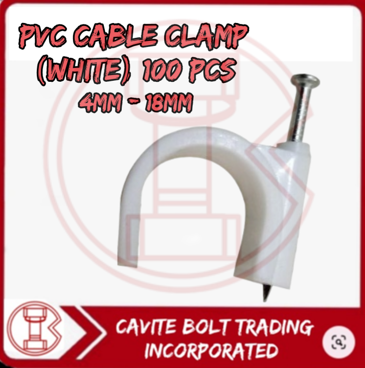 COT PVC CABLE CLAMP (WHITE) 100PCS | Lazada PH