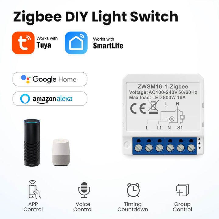 Ecanal ZigBee สวิตช์เปิด-ปิด,1/2/3/4ทางควบคุมสองทางโมดูลควบคุมมินิกราฟ ...