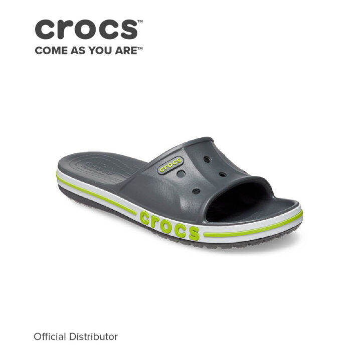 Crocs Bayaband Slide in Slate Grey Lime Punch | Lazada PH