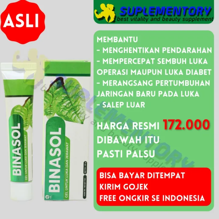 BINASOL Obat Salep Luka Bakar sayat operasi cesar sesar Borok Jerawat ...