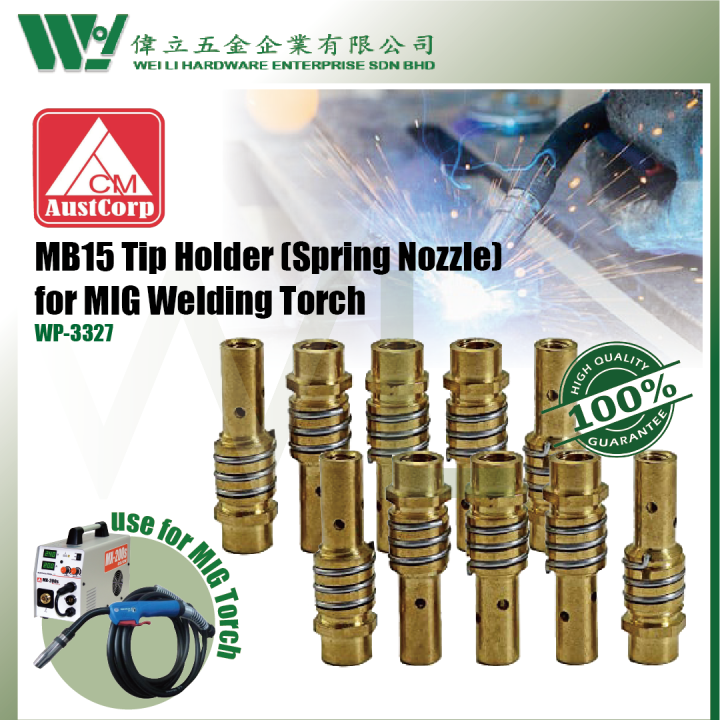MB15 Tip Holder (Spring Nozzle) for MIG Welding Torch / mig nozzle contact tip spring / welding ...