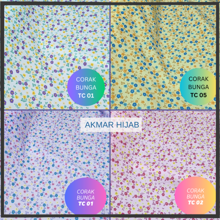 Kain Ela / Kain Cotton Meter BIDANG 48" Fabrik Tetron Cotton TC POLKA ...