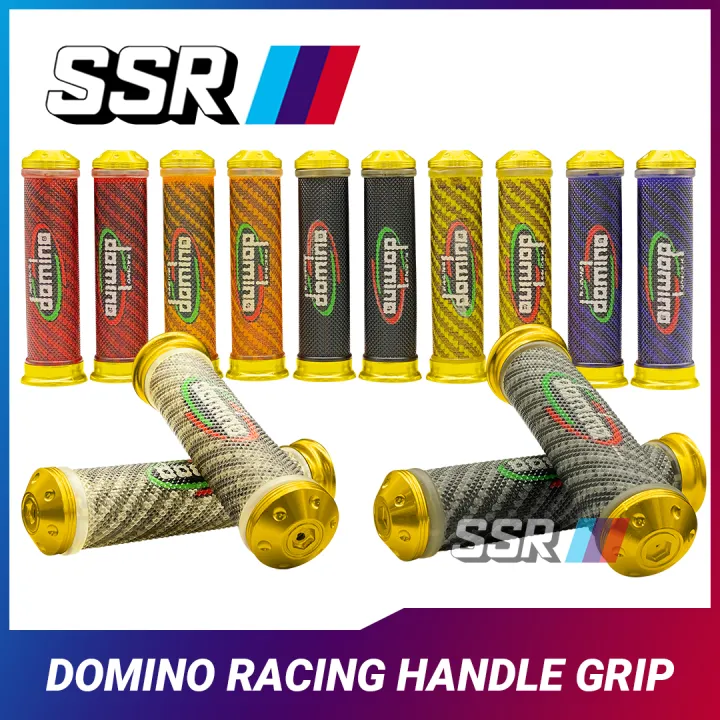Domino Racing Silicone Handle Grip with Bar End (Gold Design) Premium ...