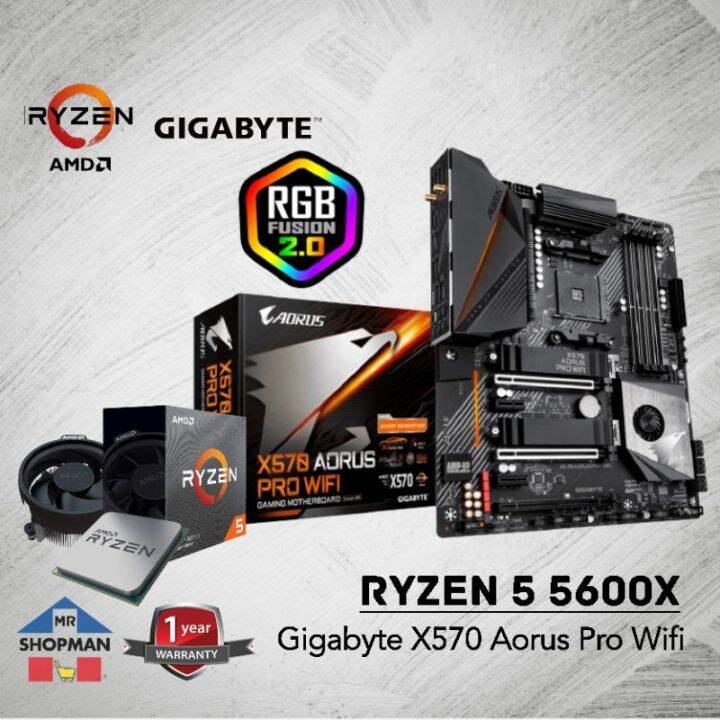 AMD Ryzen 5 5600X Processor w/ Gigabyte X570 Aorus Pro Wifi Motherboard Bundle | Lazada PH