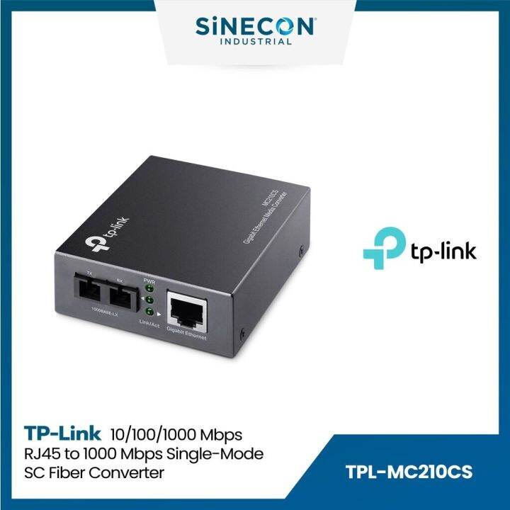 TP-Link รุ่น MC210CS Fiber to LAN Gigabit Single-Mode Media Converter ...