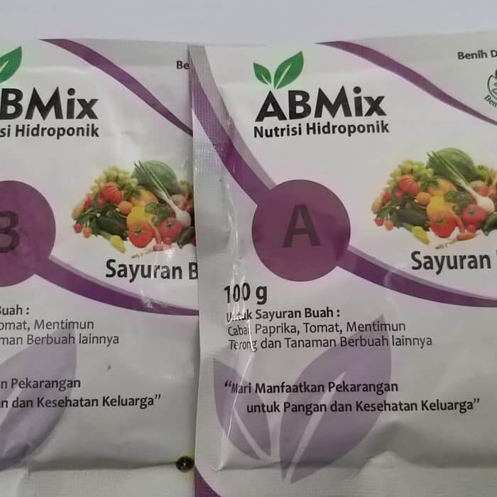 Nutrisi Pupuk Hidroponik AB Mix SAYURAN BUAH untuk larutan 100L air ...