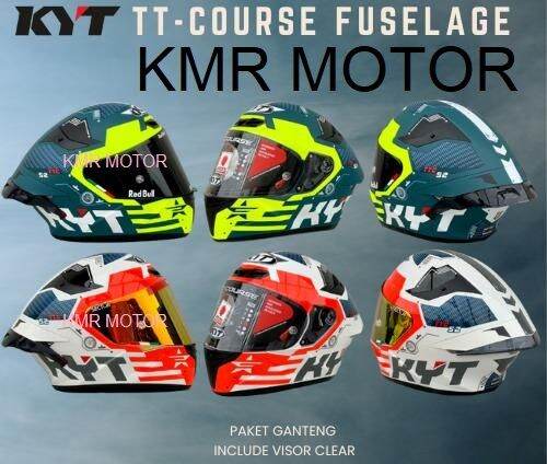 KYT TT COURSE FUSELAGE MATT YELLOW/ FUSELAGE RED FULL FACE HELMET 0020 0021 | Lazada
