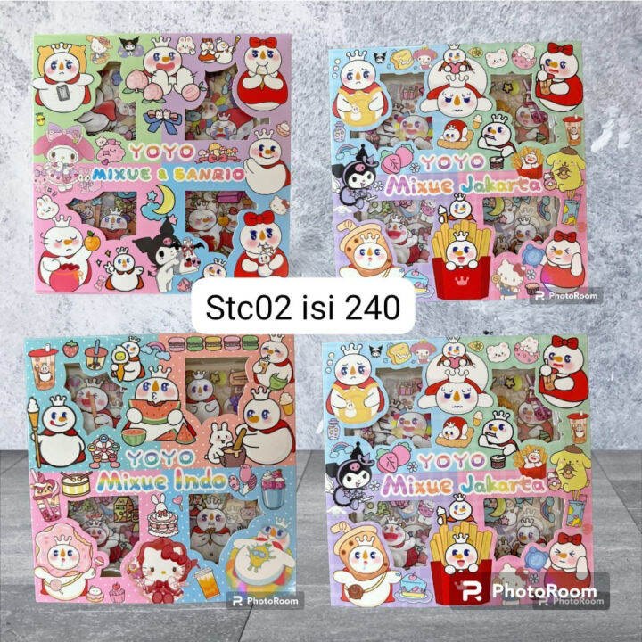 New Sticker Mixue Rainbow Isi 100 Pcs Per Box/Sticker Mixue Lucu Snow ...