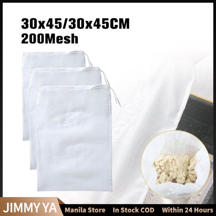 200 Mesh Soy Milk Filter Bag Tea Coffee Oil Yogurt Filter Net Kitchen ...