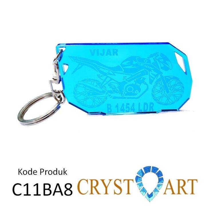 Gantungan kunci Ganci Yamaha Vixion custom nopol dan pilih warna ...