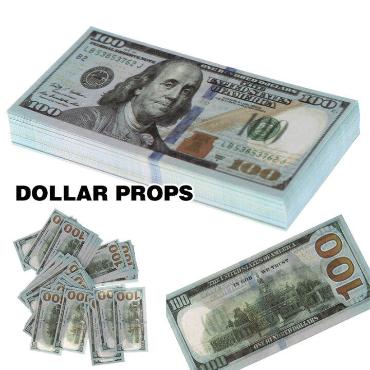 100 Sheets 100 Dollar Props HD 100 Dollar Cash Props for Training Paper ...