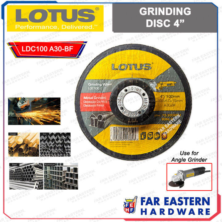 LOTUS Grinding Disc 4" for Angle Grinder LDC100 A30-BF LTAC | Lazada PH