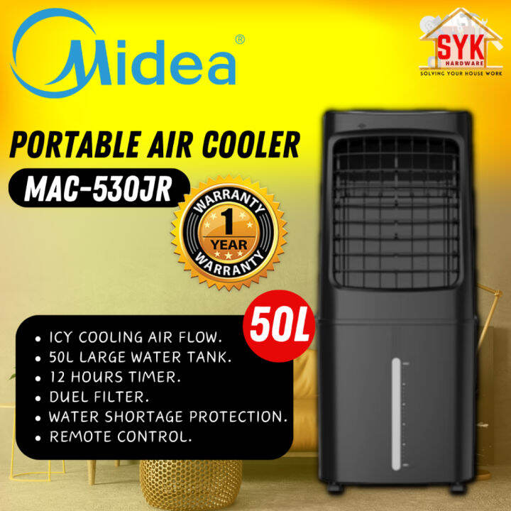 SYK MIDEA MAC-530JR 50L Portable Air Cooler Air Conditioner With Remote ...
