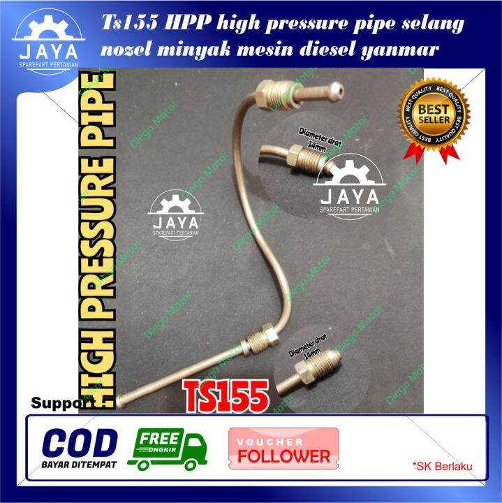 TS155 HPP High Pressure Pipe Selang Nozel Minyak Mesin Diesel Yanmar | Lazada Indonesia