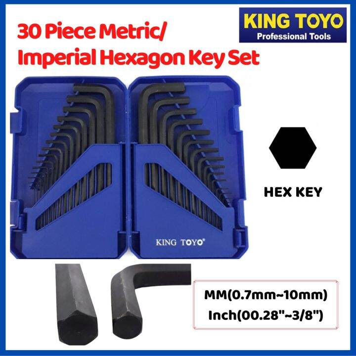 King Toyo Hex Key Wrench Set / Allen Key Set - 30pcs KT-FLH0033 | Lazada