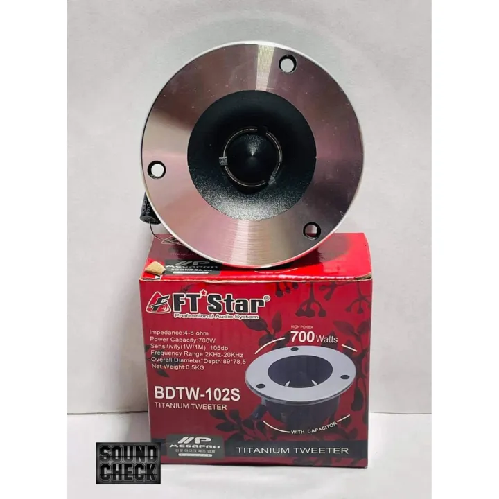FT Star 4" Titanium Tweeter 700 Watts (BDTW-102S) [with capasitor ...