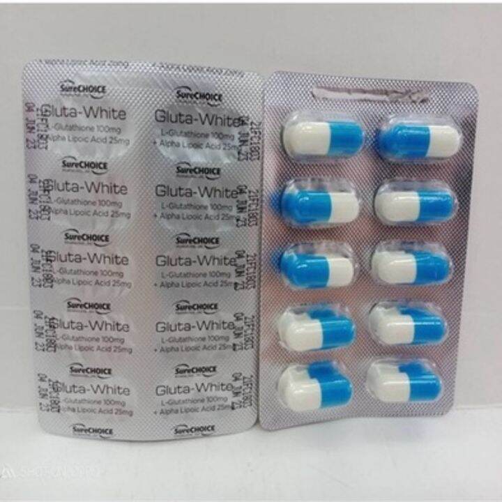 Gluta- White (L- Glutathione 100mg Alpha Lipoic Acid 25mg ) Food ...