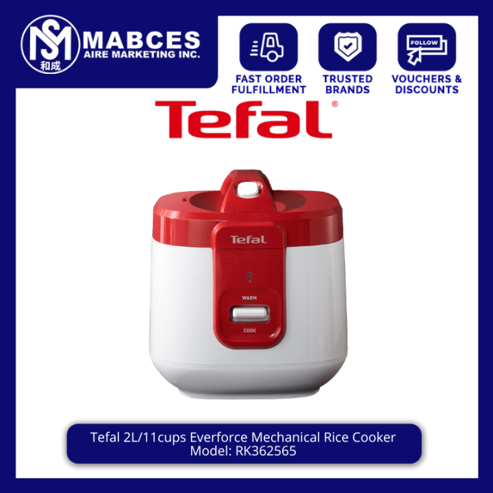 Tefal 2L/11cups Everforce Mechanical Rice Cooker RK362565 | Lazada PH